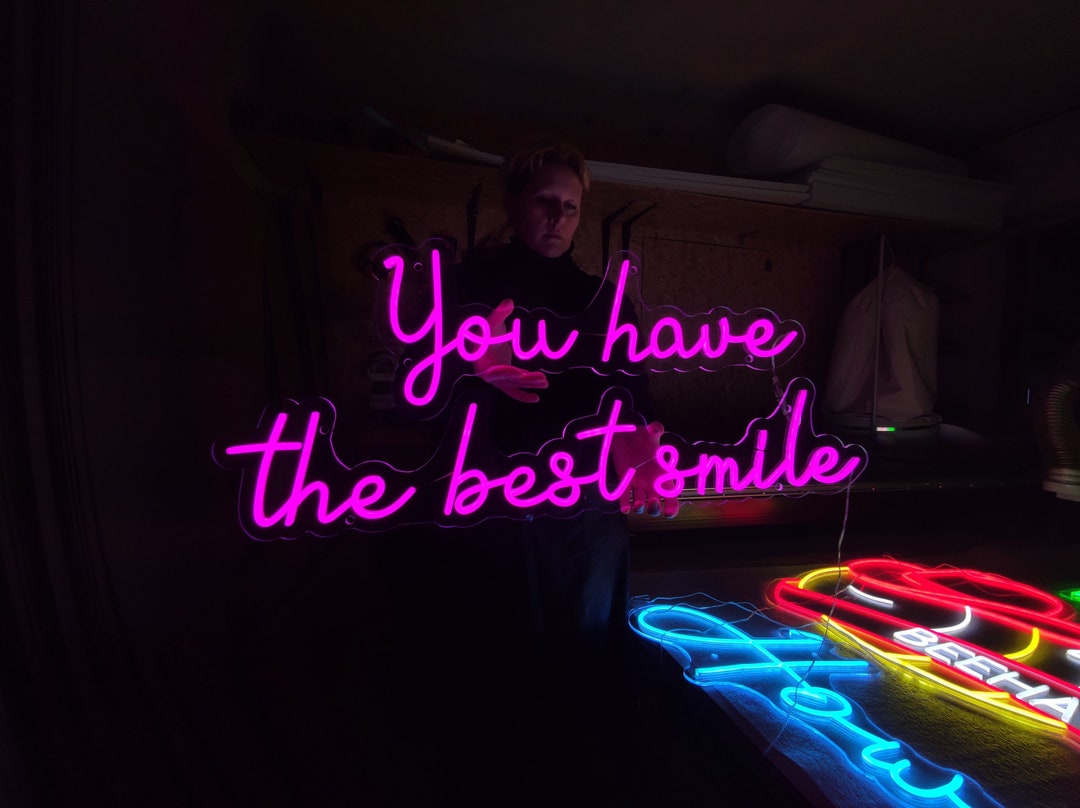 You Have the Best Smile Neon Sign, Smile Led Light, Dentist Neon Light ...