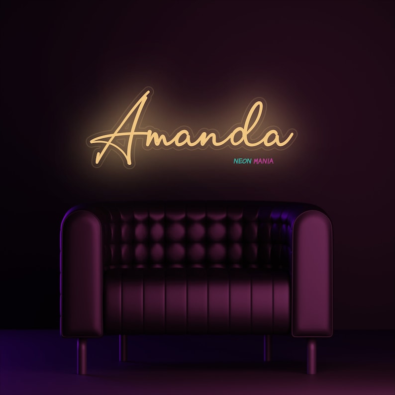 Amanda Name Neon Sign, Amanda Led Neon Sign, Custom Name Neon Sign ...
