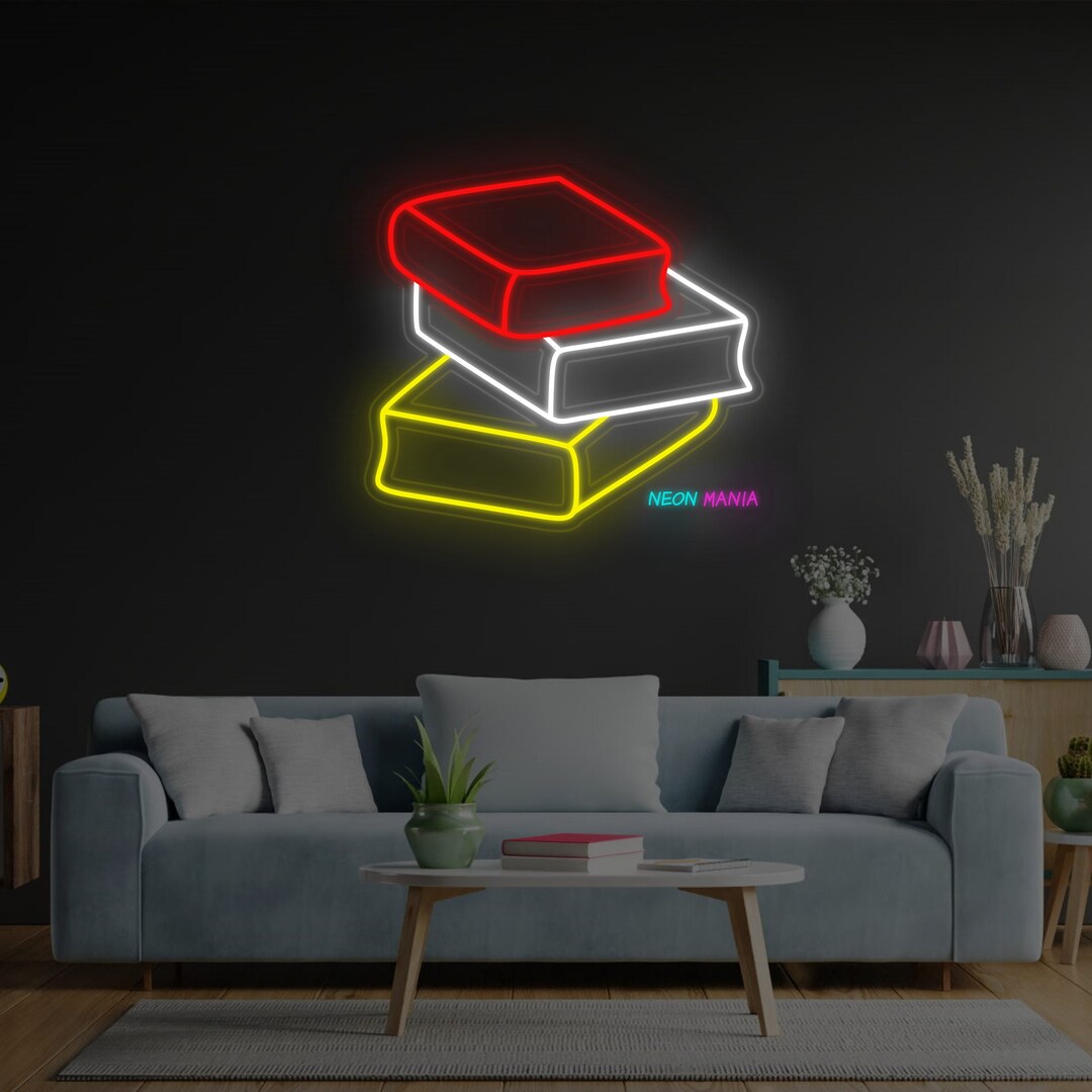 Books Neon Sign: Light up Your Home Library - Etsy UK
