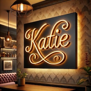 Custom Name Neon Sign. Nursery Led Decor. Rennedy, Amelia, William ...