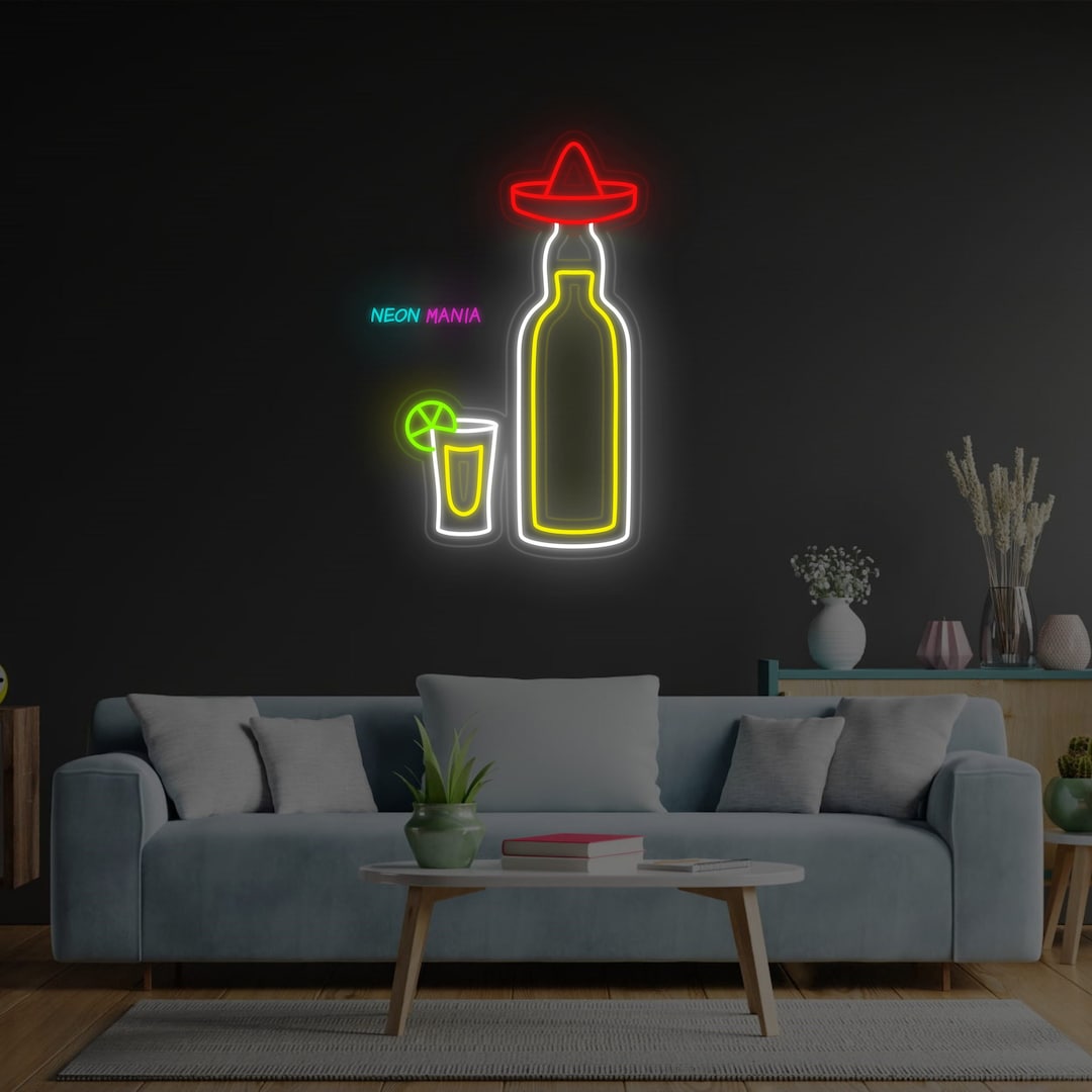 Tequila Neon Sign: Light up Your Bar - Etsy