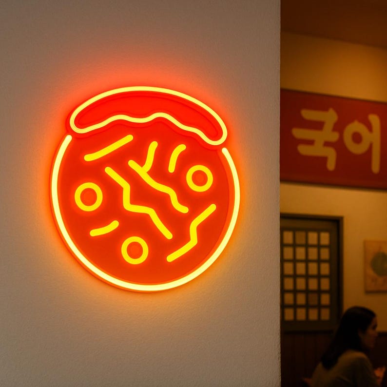 Kimchi Jeon Neon Sign. Restaurant Light. Korean Cuisine Led Sign ...