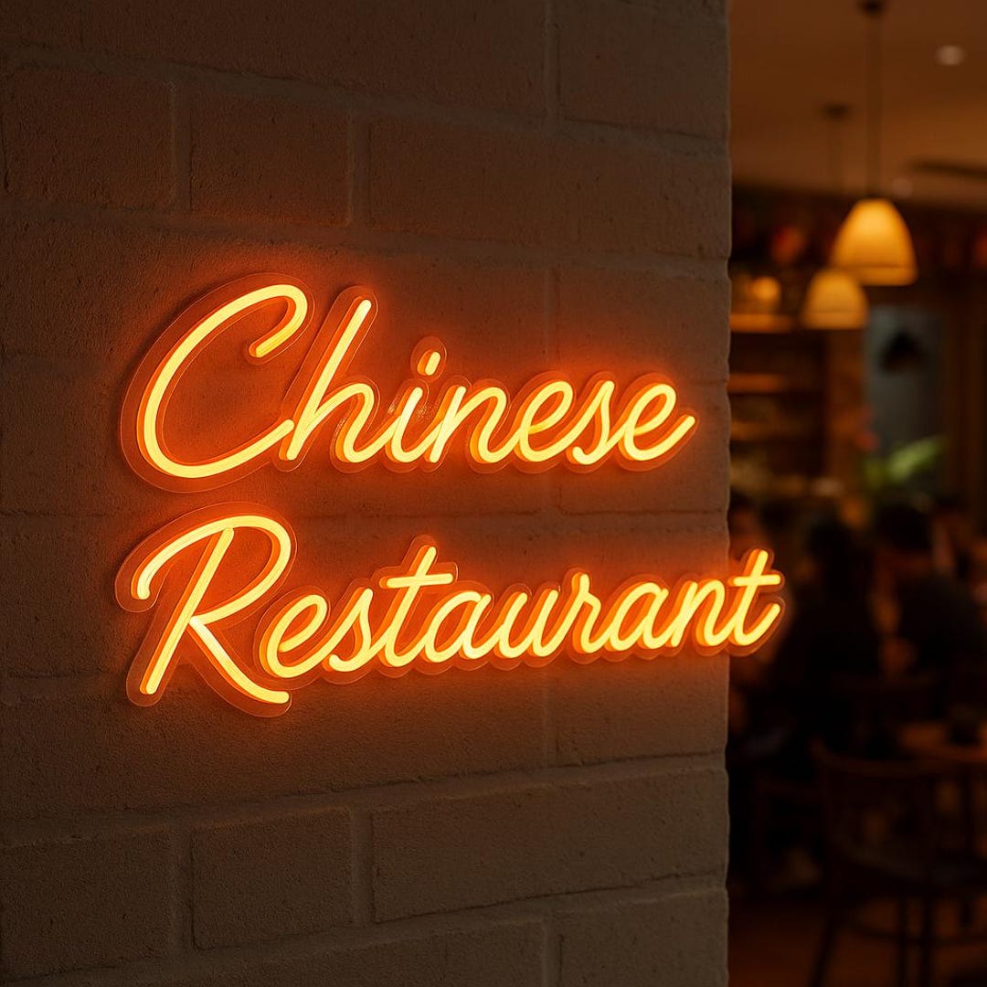 Chinese Restaurant Neon Sign. Restaurant Led Sign. Gift Idea for Chef ...