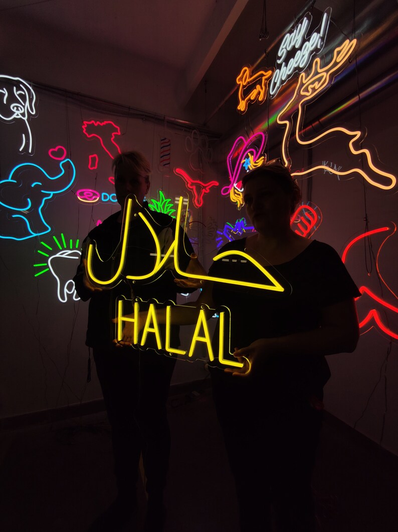 Halal Neon Sign, Halal Food Led Light, Halal Meat Neon Lights, Islam ...