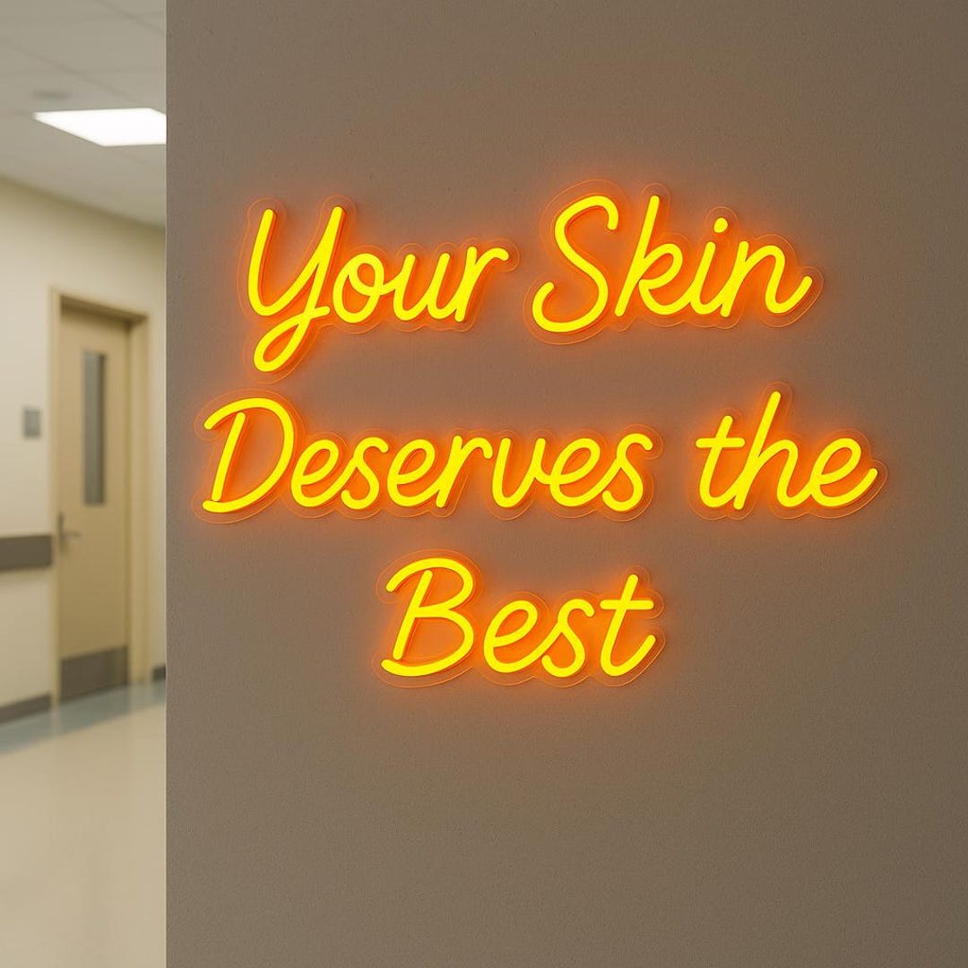Dermatology Neon Sign. Dermatology Clinics Led Sign. Neon Light Skin ...