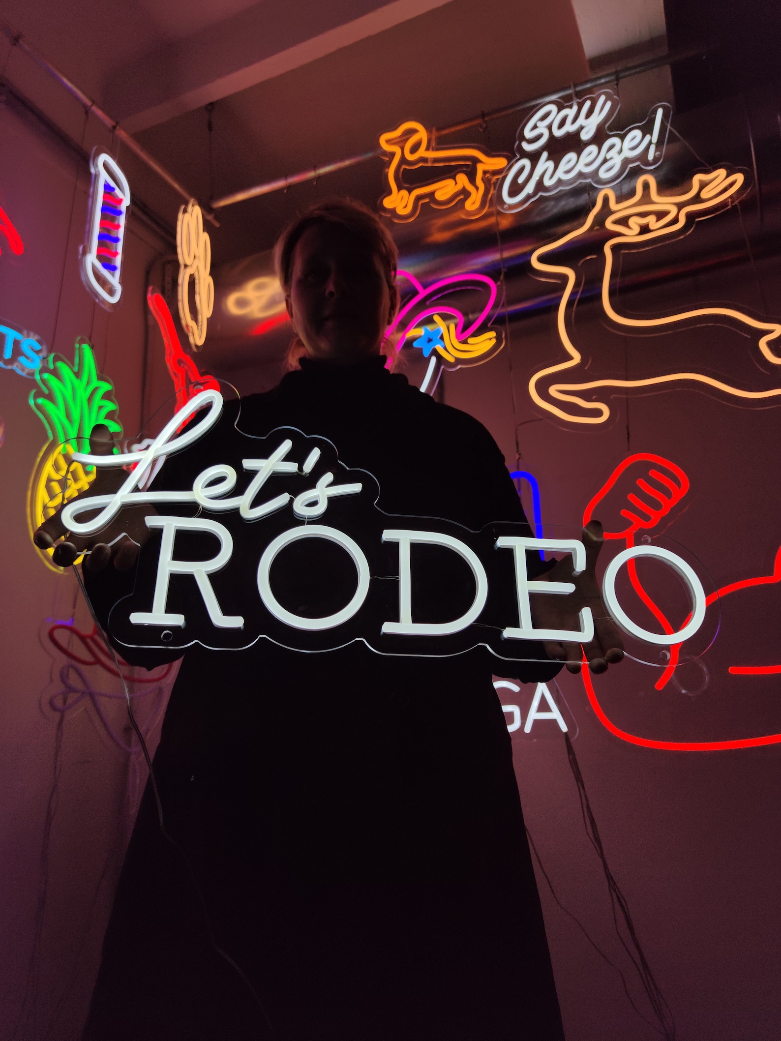 Lets Rodeo Neon Sign, Rodeo Led Sign, Western Decor Neon Light, Cowboy ...