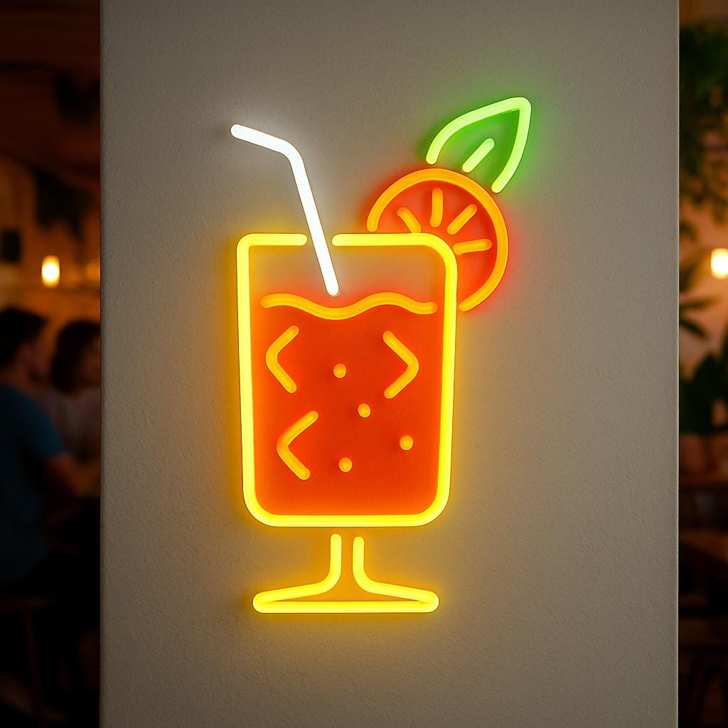 Cocktail Neon Sign. Nightclubs Light. Bar Led Sign. Bartender Gift Idea ...
