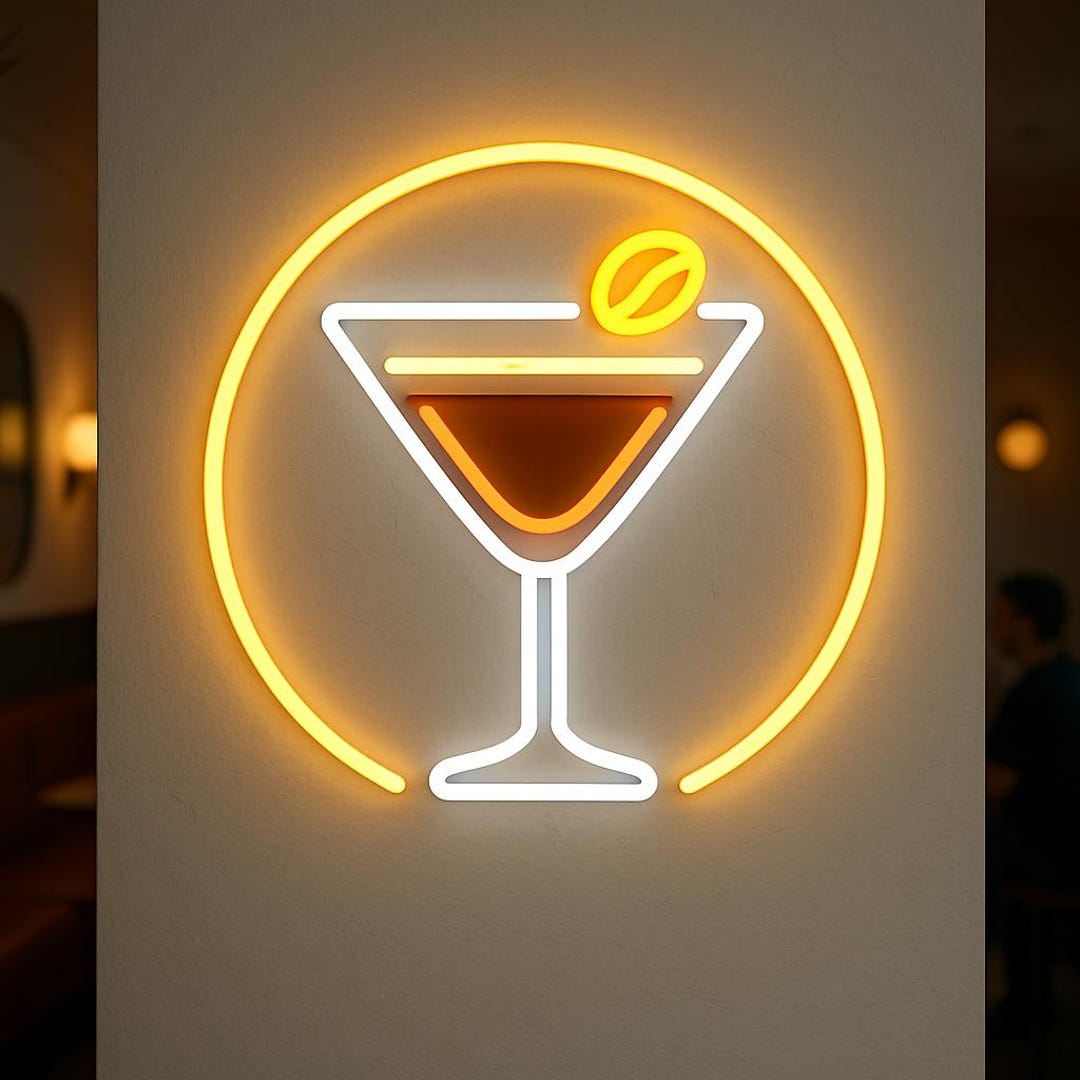 Cocktail Neon Sign. Gift Idea for Bartender. Coffee Cocktail Neon Decor ...