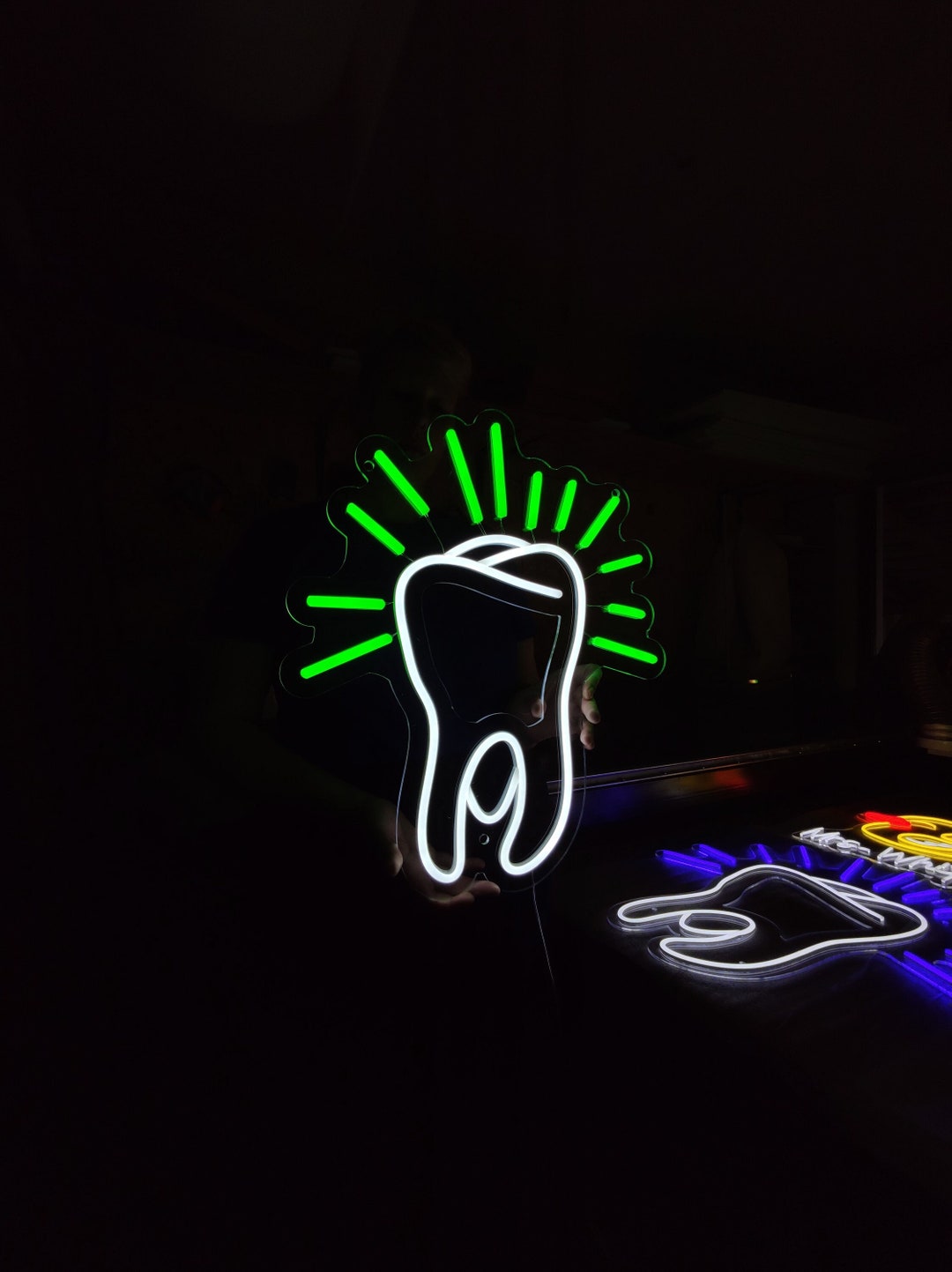 Tooth Neon Sign, Shining Tooth Led Neon, Medicine Led Light, Dentist ...