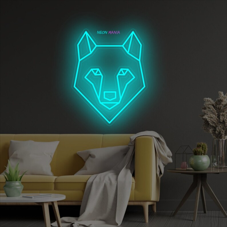 Wolf Neon Sign Wolf Head Lights Wild Animal Led Sign - Etsy