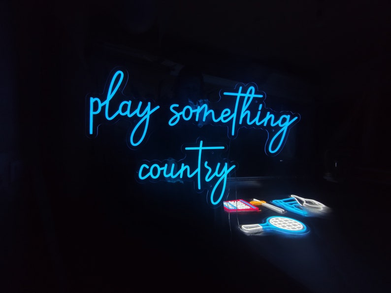 Play Something Country Neon Sign Music Neon Light Play Led - Etsy