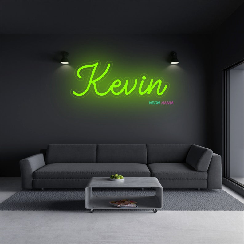 Kevin Name Neon Sign Kevin Led Neon Sign Custom Name Neon - Etsy