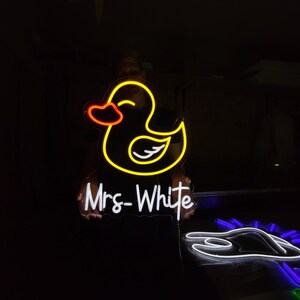 Duck Neon Sign, Kids Room Decor, Rubber Duck - Led Light Sign, Custom ...