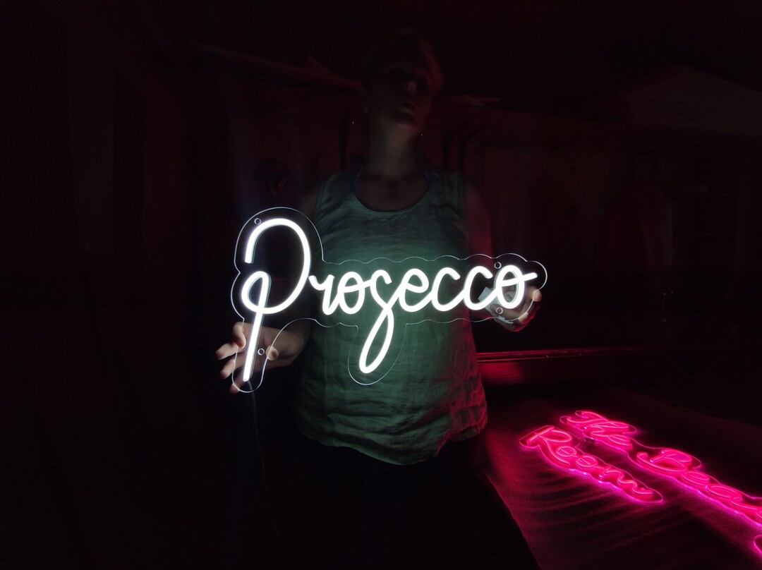 Prosecco Neon Sign, Prosecco Led Sign, Custom Bar Wall Art Decor, Drink ...