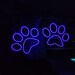 Paws Neon Sign, Dogs Paws Neon Light, Custom Cats Paws Led Sign, Pet ...