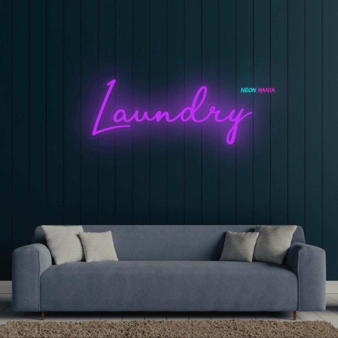 Laundry Neon Sign Laundry Room Led Light Sign Custom - Etsy