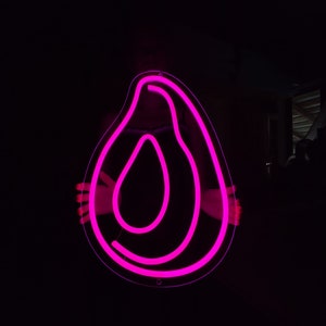 Avocado Neon Sign, Avocado Led Neon Light for Kitchen, Cafe, Custom ...