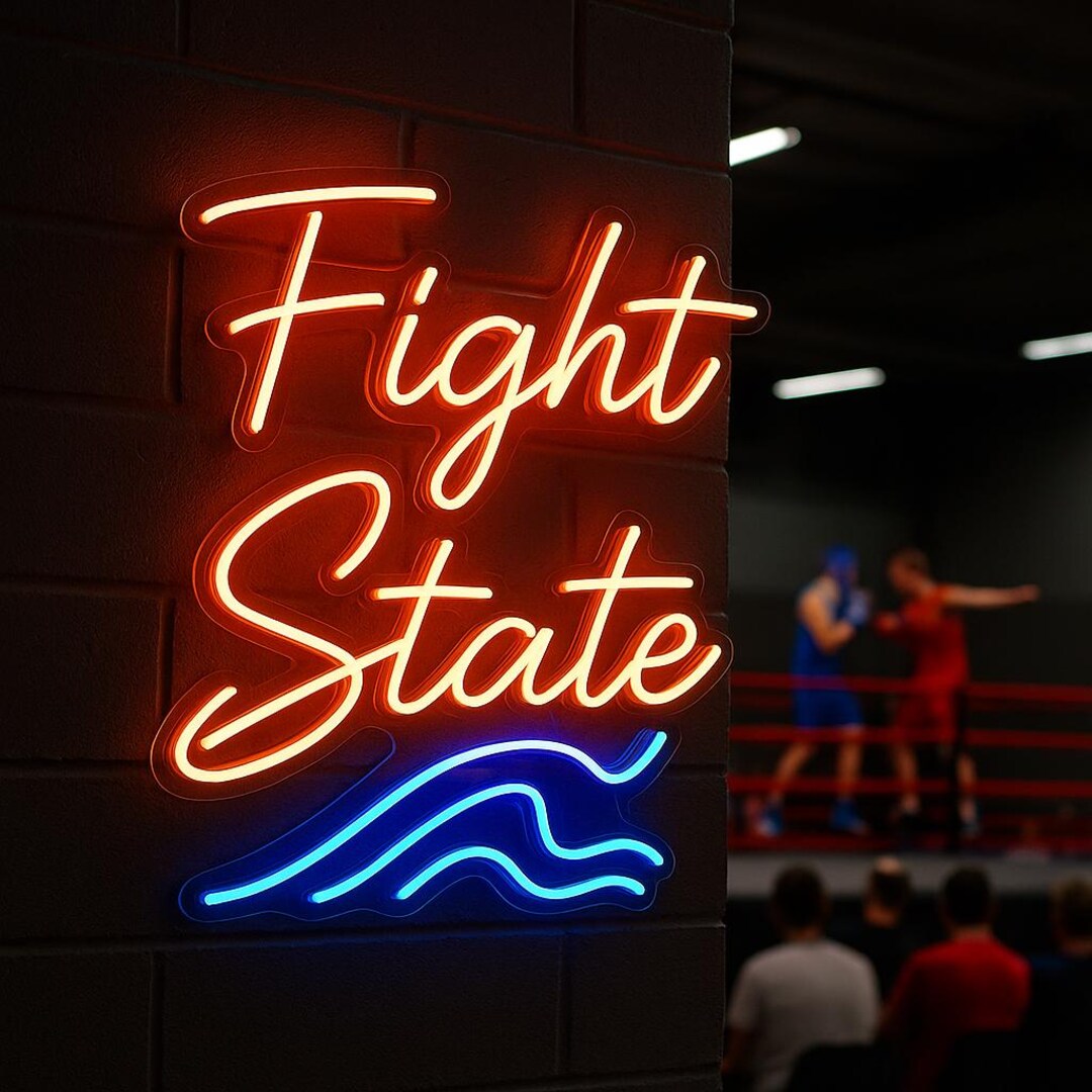 Boxing Neon Sign. Kickboxing Led Sign. Boxer Gift Idea. Ring LED Decor ...