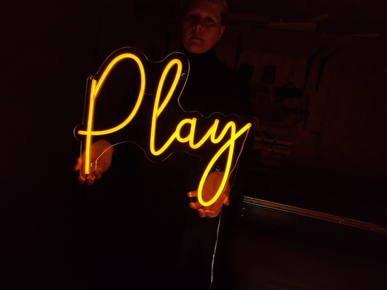 Play Neon Sign, Play Led Light, Custom Kids Room Decor Light, Man Cave ...
