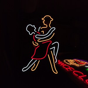 Dancers Neon Sign, Ballroom Dancing Neon Light, Dance Studio Led Light ...