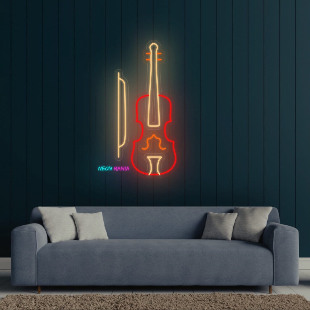Cello Neon Sign, Violoncello Led Light, Music Instrument Led Sign ...
