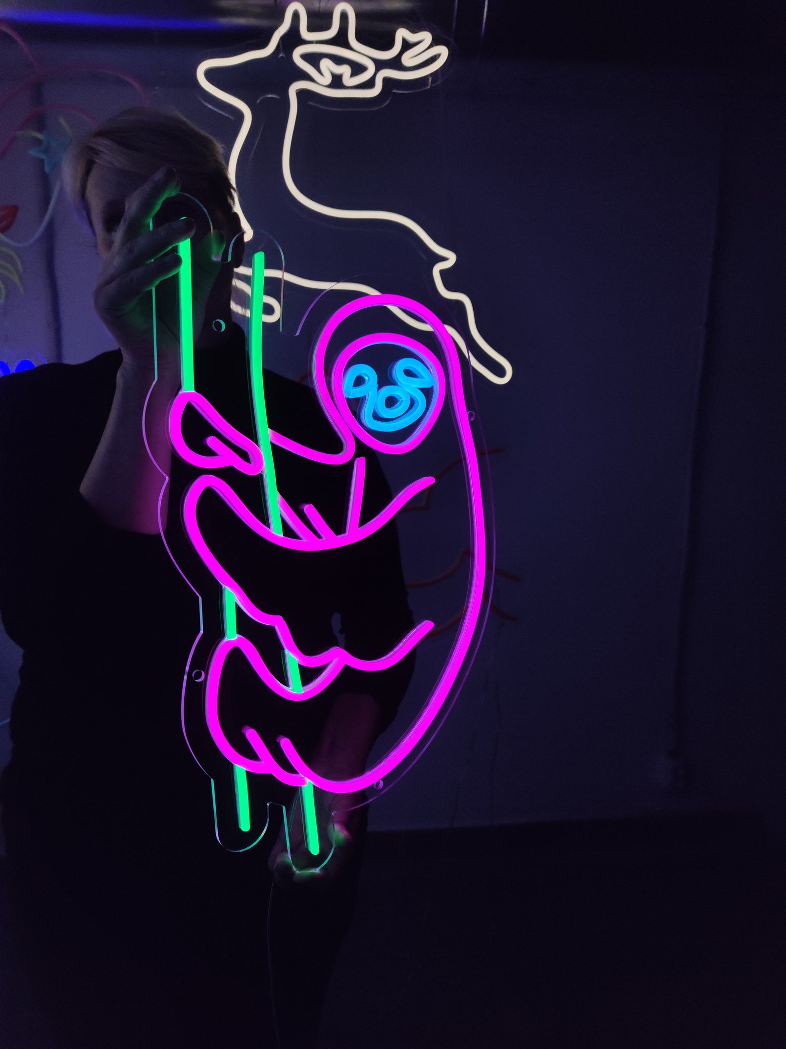 Sloth Neon Sign, Elusive Neon Light, Elusive Sloth Neon Light, Custom ...
