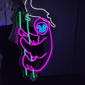 Sloth Neon Sign, Elusive Neon Light, Elusive Sloth Neon Light, Custom ...
