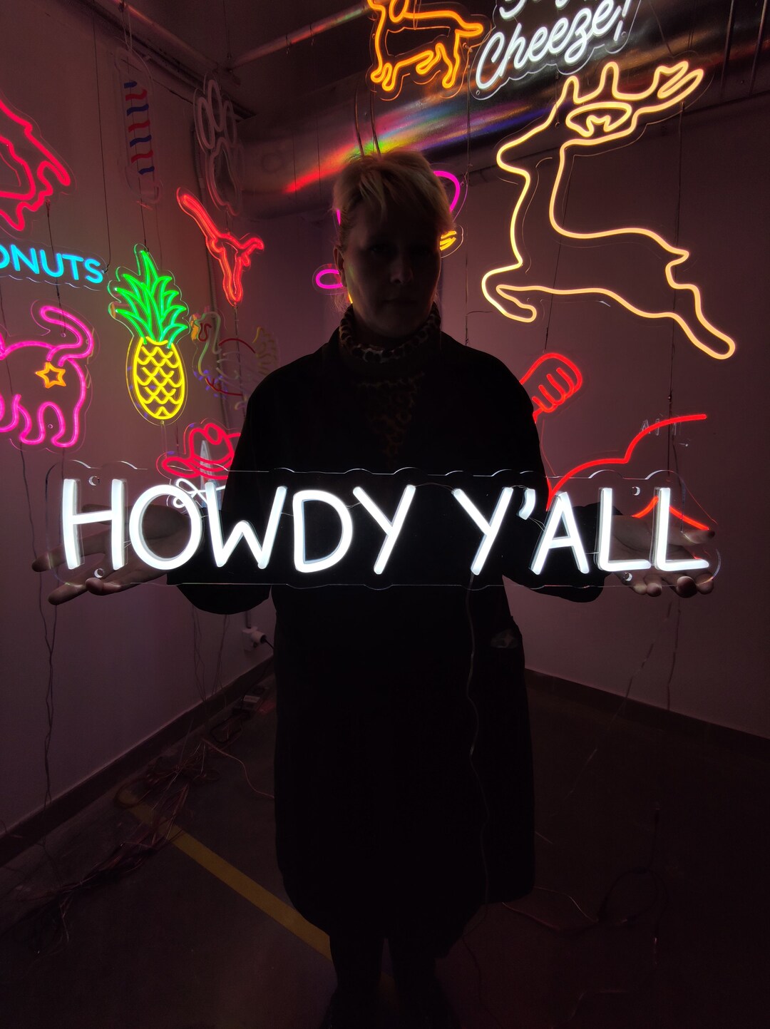 Howdy Yall Neon Sign, Western Led Sign, North American Greeting Neon ...