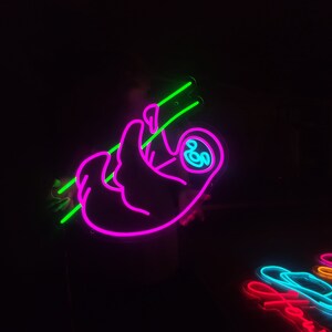 Sloth Neon Sign, Elusive Neon Light, Elusive Sloth Neon Light, Custom ...