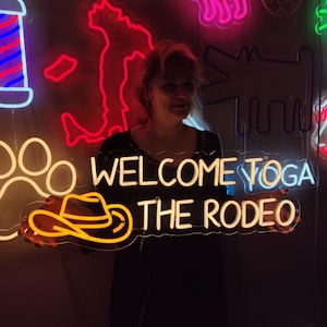 Welcome to the Rodeo Neon Sign, Rodeo Led Sign, Western Decor Neon ...