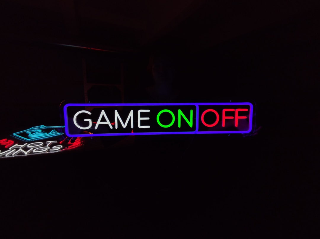 Game on Neon Sign, Game off Led Light Sign, Custom Sign for Gamer ...