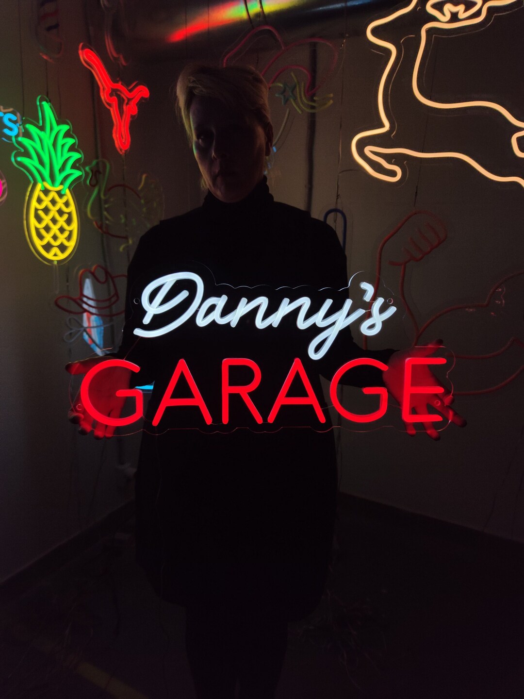 Garage Neon Sign, Your Name Garage Led Neon Light, Garage Decor Led ...