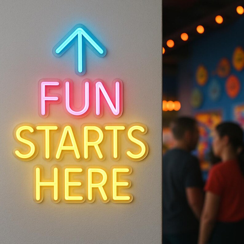 Children's Entertainment Centers Neon Sign. Quest Rooms for Children ...