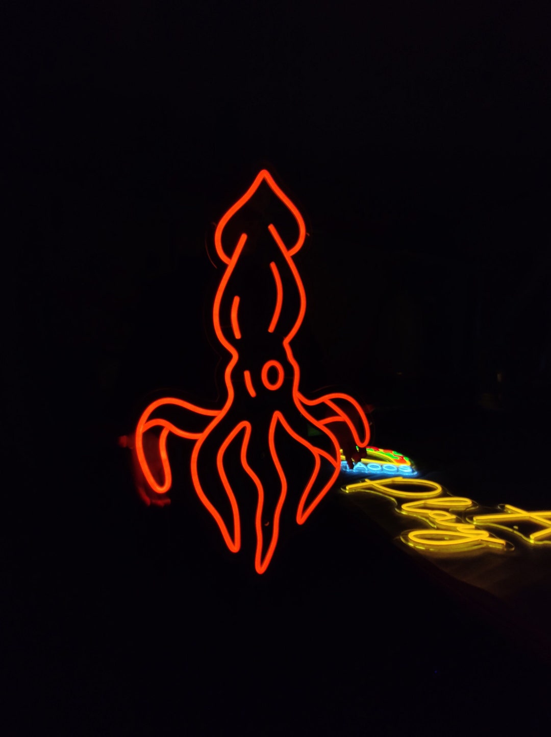Squid Neon Sign, Ocean Animals Led Sign, Underwater World Inhabitants ...