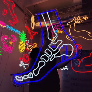 Foot Bones Neon Sign: Orthopedic Led Decor. Orthopedic Clinic Light ...