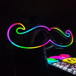 Mustache Neon Sign, Barbershop Led Neon, Barber Salon Led Light, Custom ...