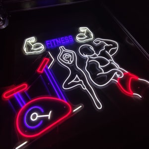 Athlete Neon Sign, Sportsman Neon Light, Man With Muscles Led Night ...