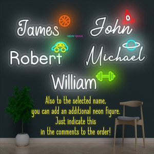 Eric Name Neon Sign, Eric Led Neon Sign, Custom Name Neon Sign, Kids ...