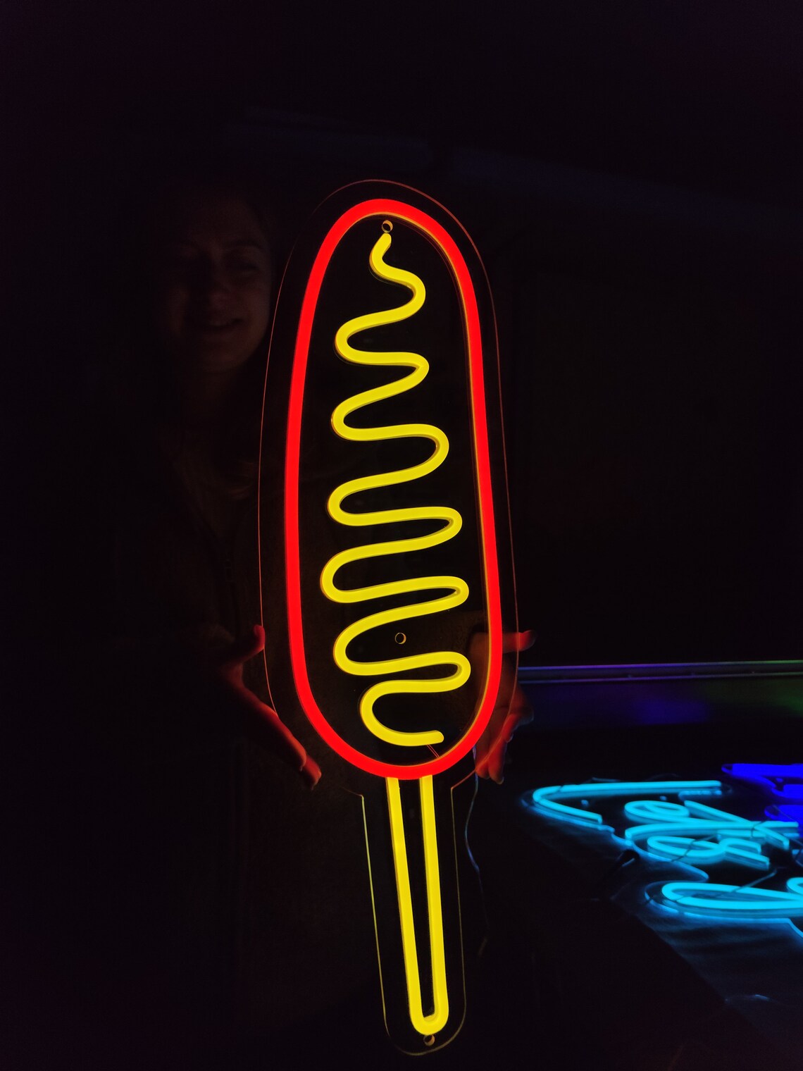 Corn Dog Neon Sign Fast Food Led Light Food Neon Light for - Etsy