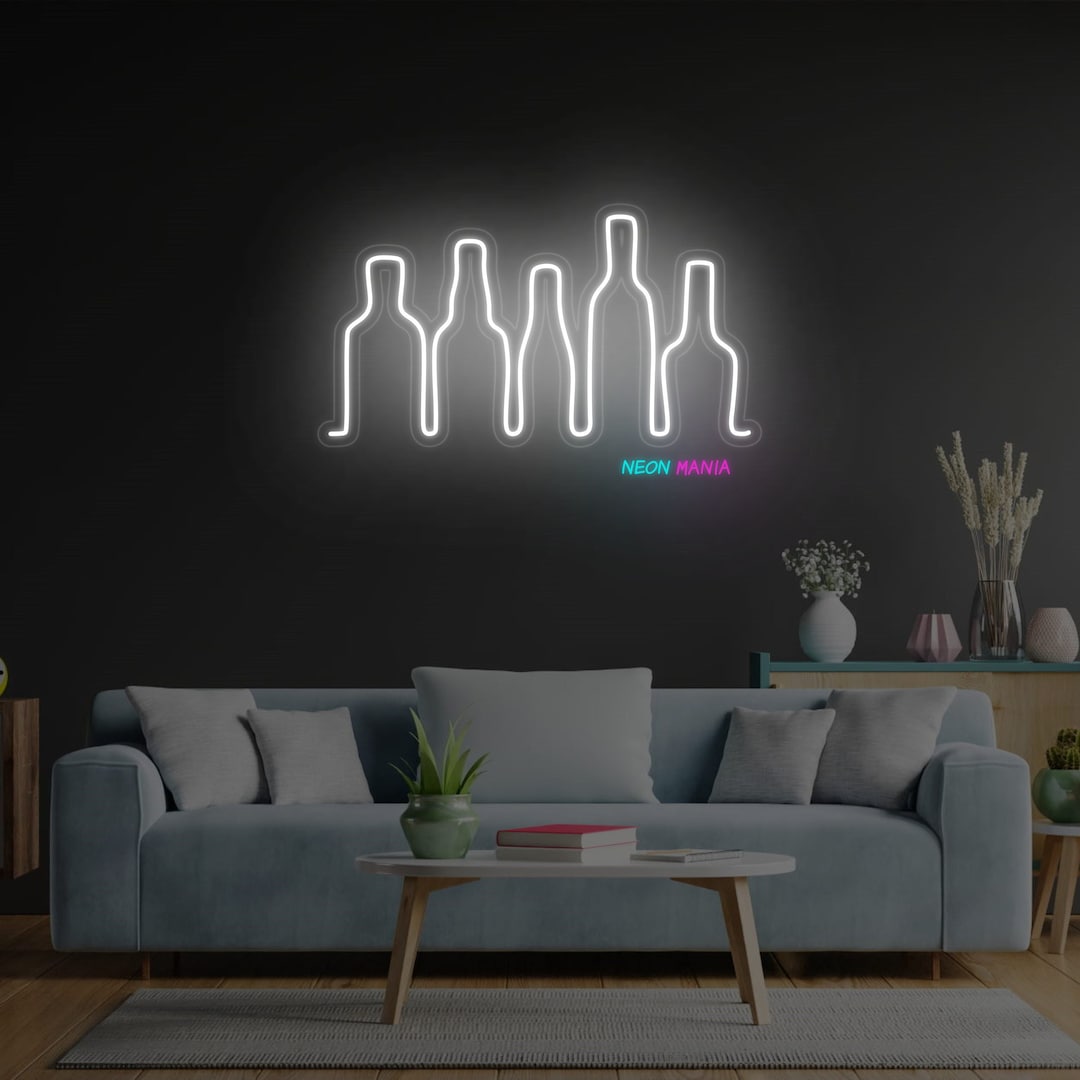 Bar Drinks Neon Sign: Light up Your Bar. Custom Bar Menu Led Sign ...