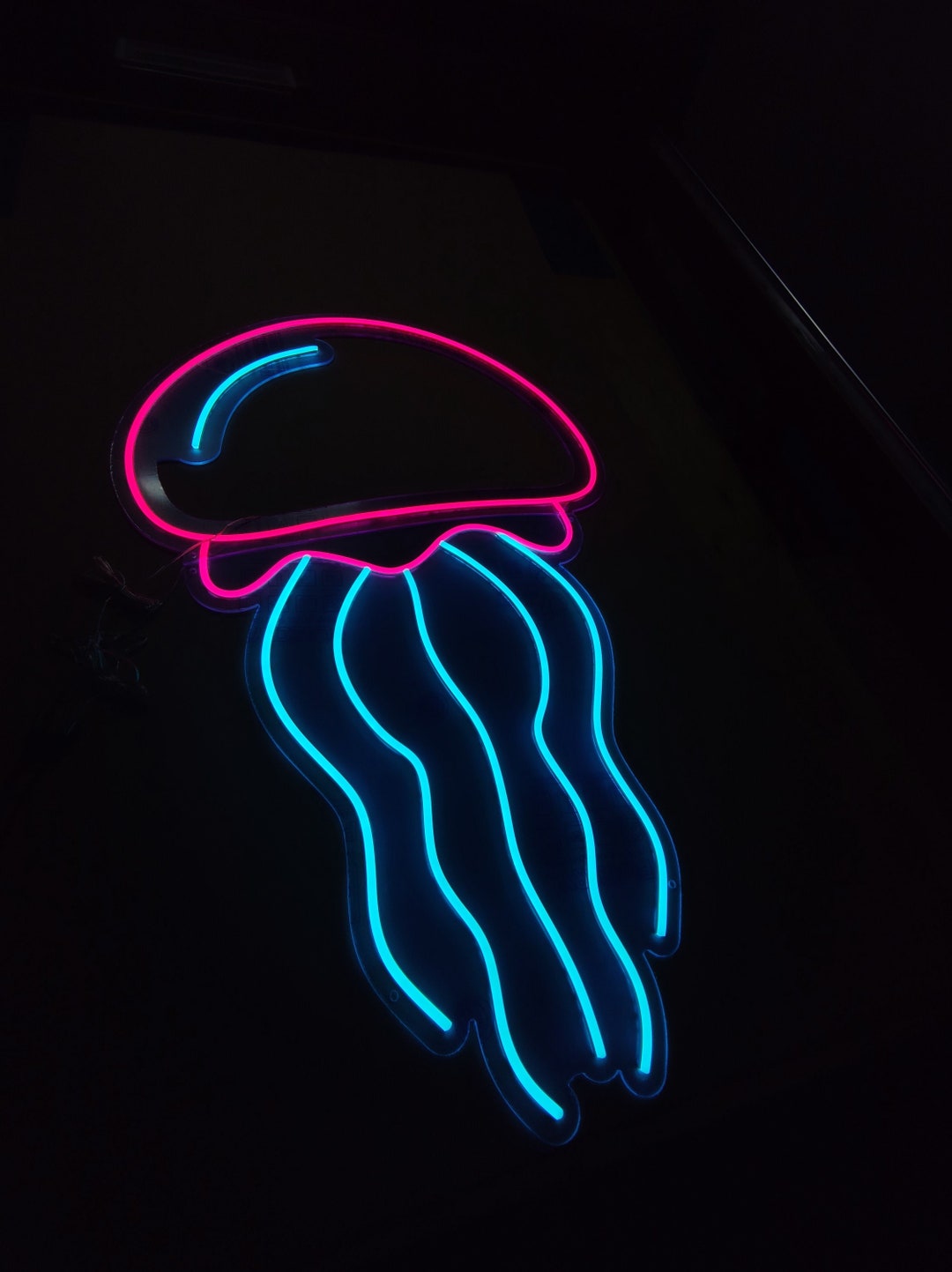 Jellyfish Neon Sign Custom Fish Led Light Sign Seaworld - Etsy
