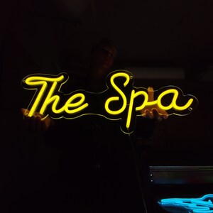 The Spa Neon Sign, Spa Salon Led Light, Custom Wall Decor Massage ...
