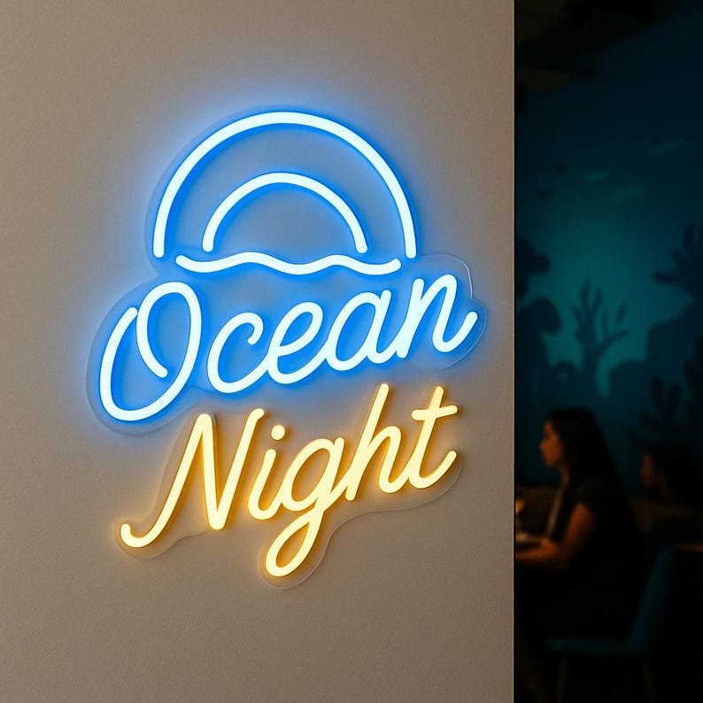Underwater Hotel Neon Sign. Underwater Hotel With Glass Dome Light ...