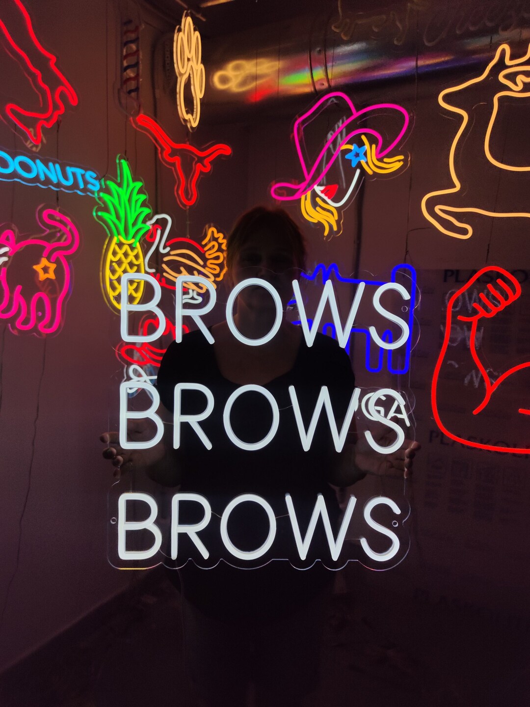 Brows Brows Brows Neon Sign: Light up Your Beauty Salon. Brow Bar Led ...