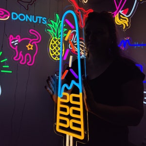 Lolly Waffle Neon Sign, Belgian Waffle Led Sign, Waffle Led Light ...