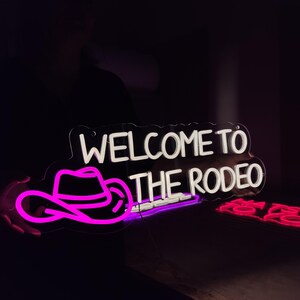 Welcome to the Rodeo Neon Sign, Rodeo Led Sign, Western Decor Neon ...