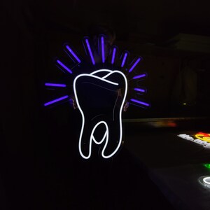 Tooth Neon Sign, Shining Tooth Led Neon, Medicine Led Light, Dentist ...