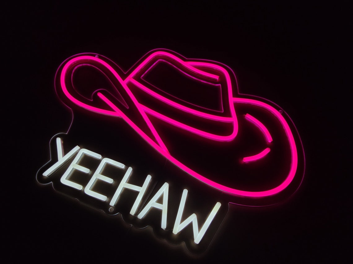 Cowboy Hat Neon Sign Cowboy Led Neon Sign Western Neon - Etsy