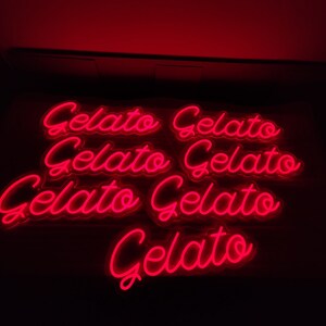 Gelato Neon Sign, Ice Cream Shop Led Neon, Italian Ice Cream Led Light ...