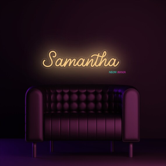 Samantha Name Neon Sign Samantha Led Neon Sign Custom Name | Etsy